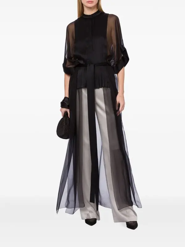 Alberta Ferretti Sheer Panelled Blouse