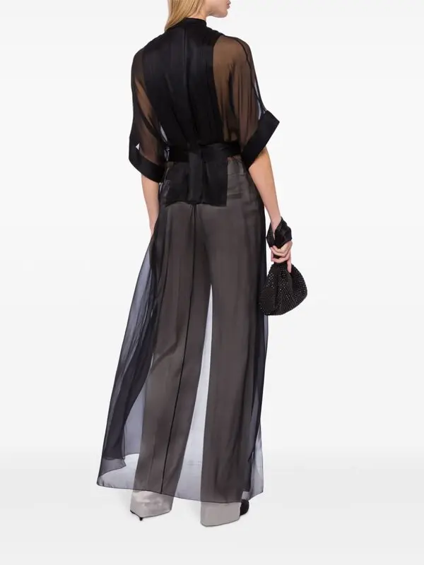 Alberta Ferretti Sheer Panelled Blouse