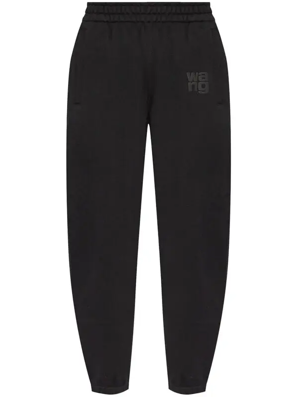Alexander Wang Logo Cotton Track Pants - Black
