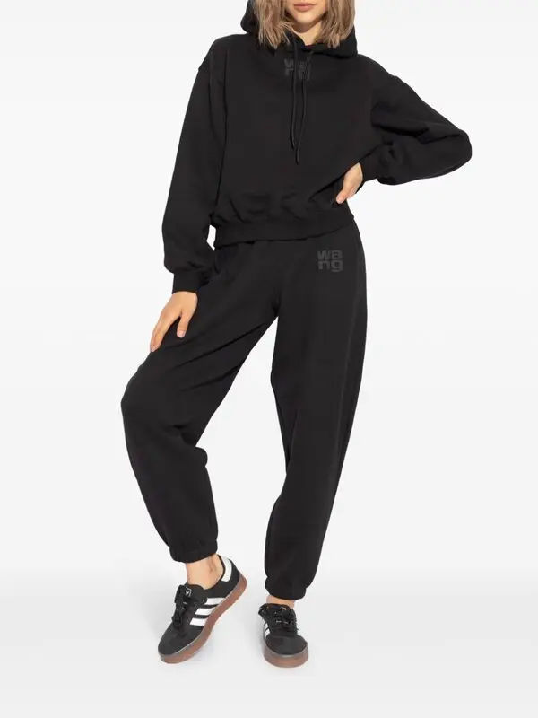 Alexander Wang Logo Cotton Track Pants - Black