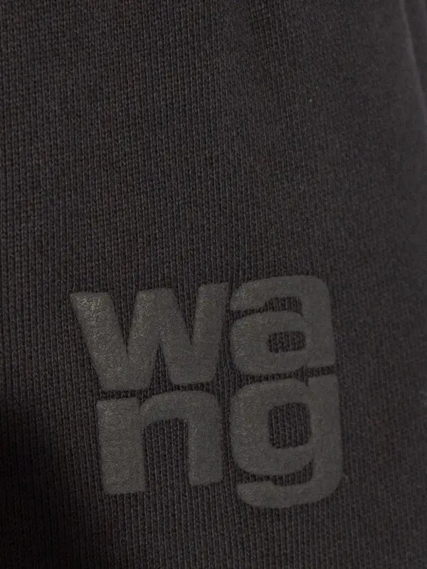 Alexander Wang Logo Cotton Track Pants - Black