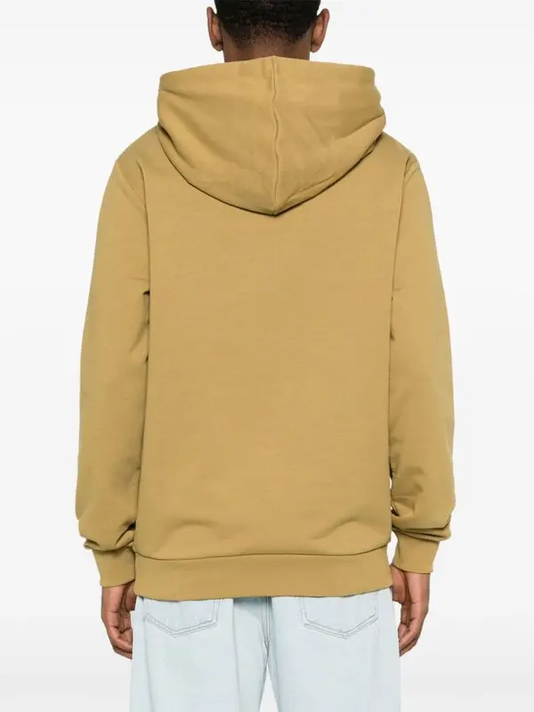 A.p.c. Logo-flocked Cotton Hoodie - Green
