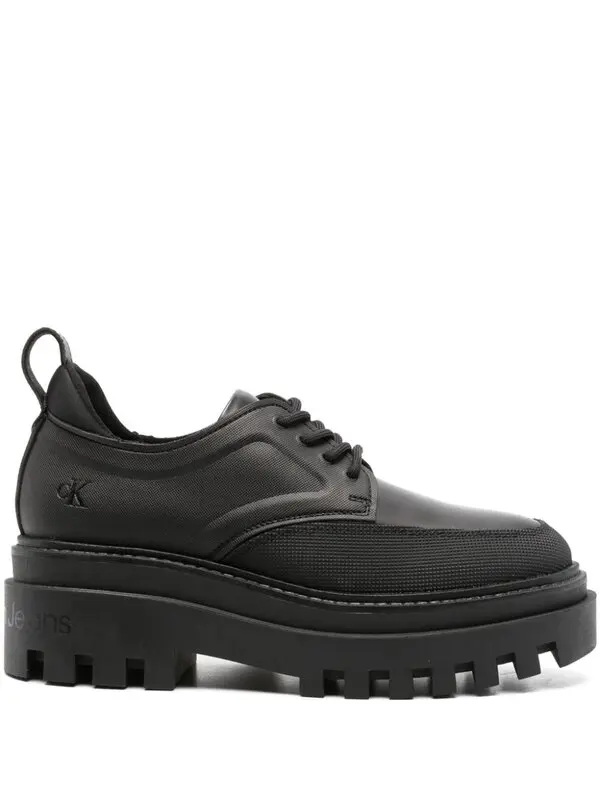 Calvin Klein Flatform Leather Derby Shoes