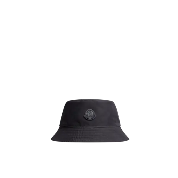 Moncler Leather Logo Patch Bucket Hat