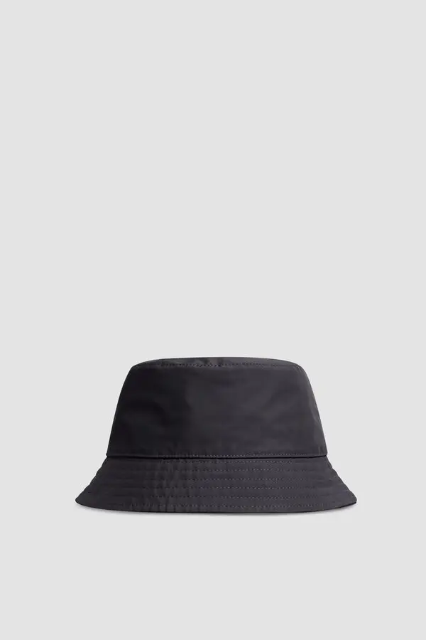 Moncler Leather Logo Patch Bucket Hat