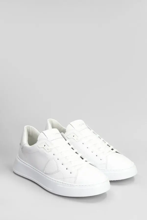 Philippe Model Temple Low Sneakers In White - 30% Off | Editorialist