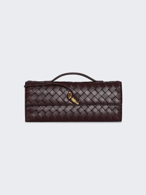 Bottega Veneta Andiamo Clutch Bag - Brown