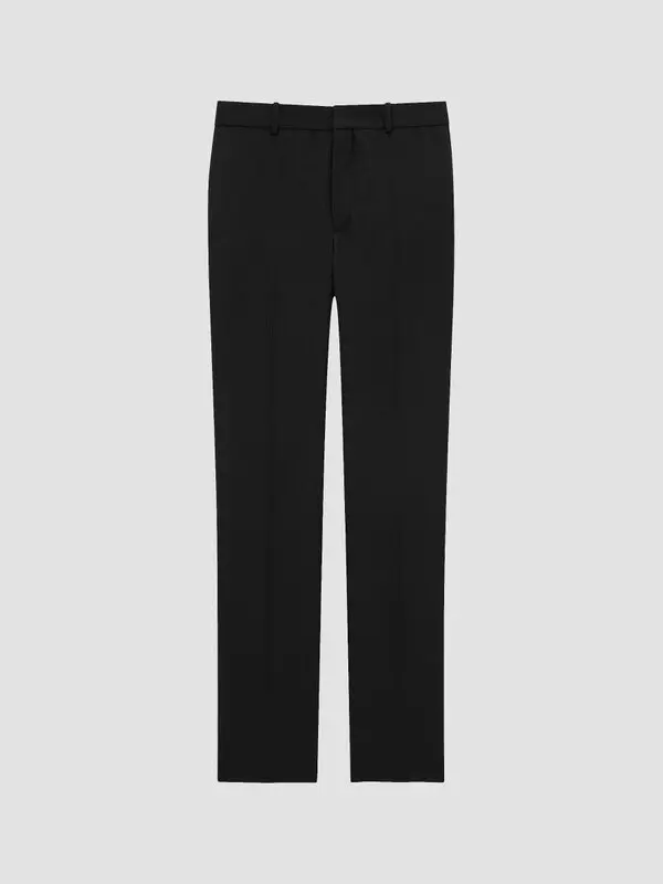 Saint Laurent Pants In Wool Gabardine - Black