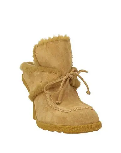 Burberry Suede Shearling Mules - Yellow