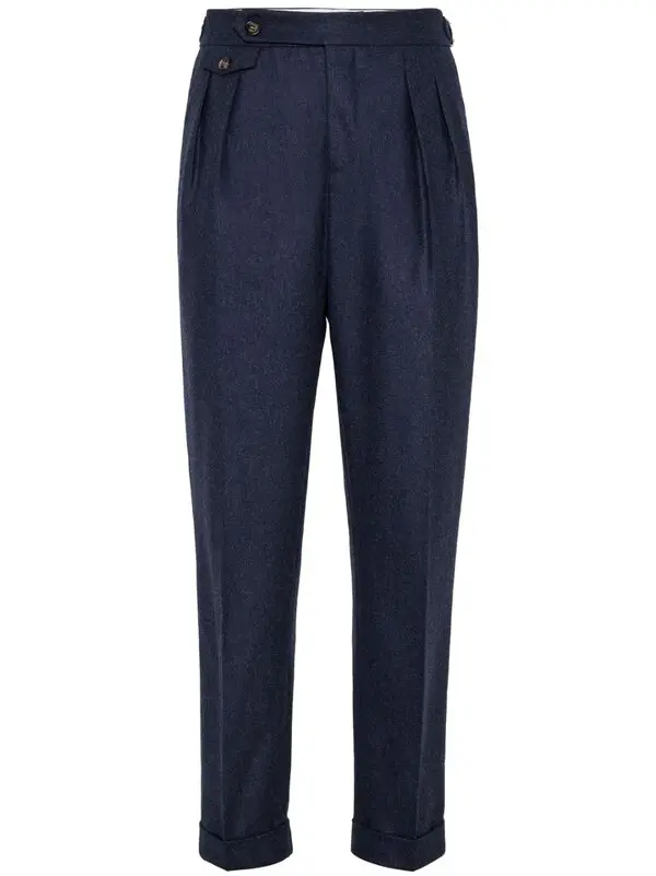 Brunello Cucinelli Tailored Tapered Trousers - Blue