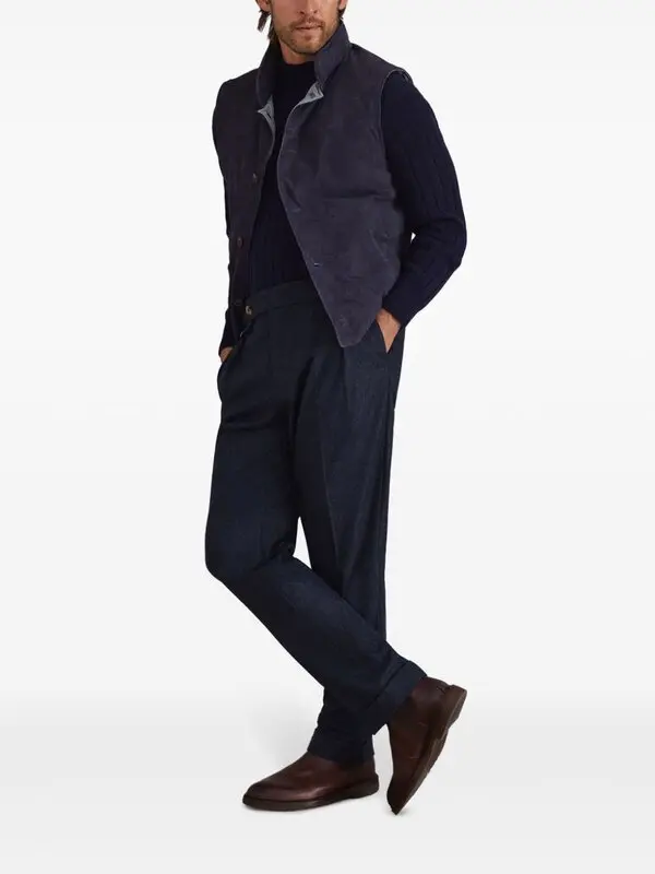 Brunello Cucinelli Tailored Tapered Trousers - Blue
