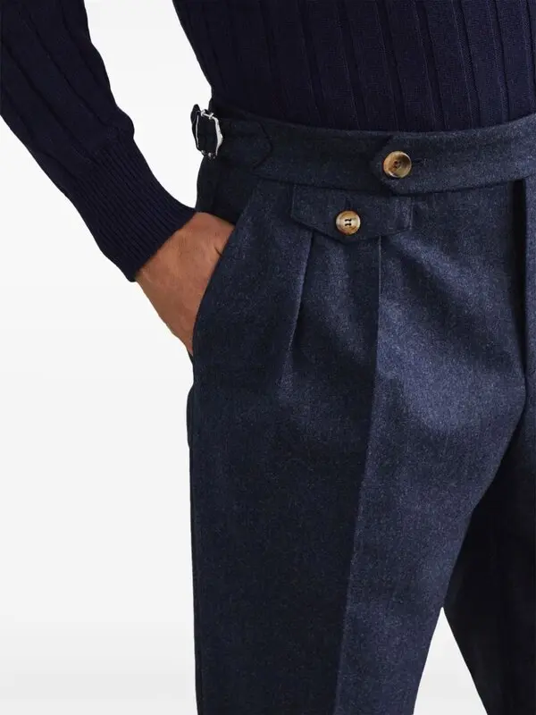 Brunello Cucinelli Tailored Tapered Trousers - Blue
