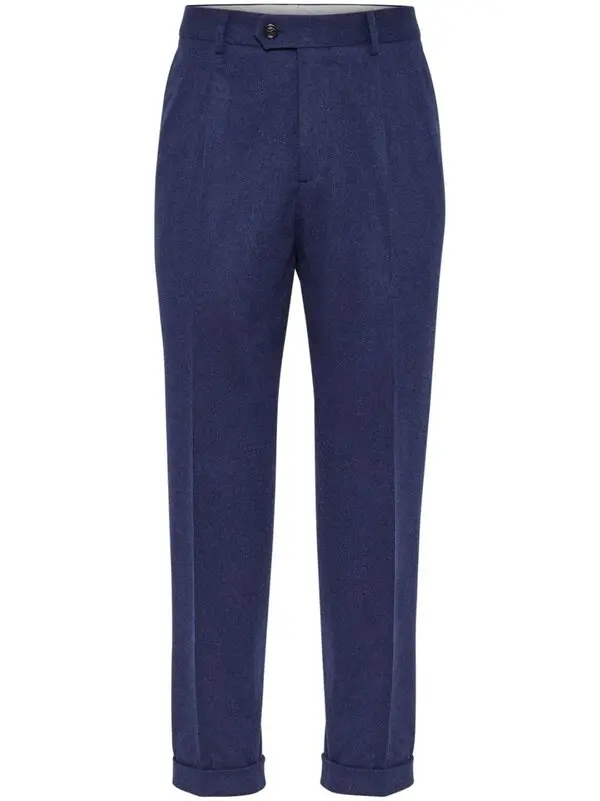 Brunello Cucinelli Wool-cashmere Tailored Trousers