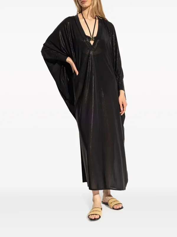 Balmain Metallic-Effect Beach Dress In Black - 60% Off | Editorialist