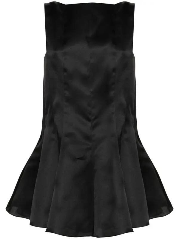 Khaite The Mags Silk Short Dress - Black