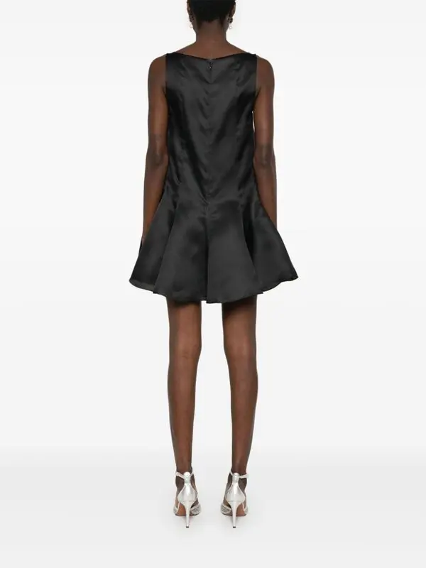 Khaite The Mags Silk Short Dress - Black