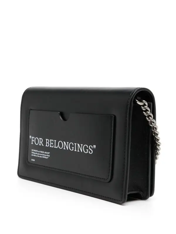 Off-White Slogan-print Leather Crossbody Bag