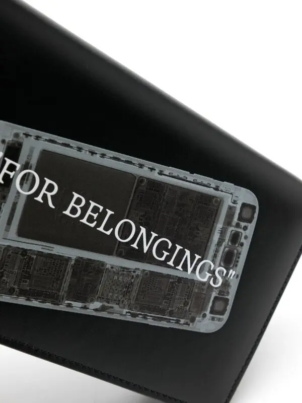 Off-White Slogan-print Leather Crossbody Bag