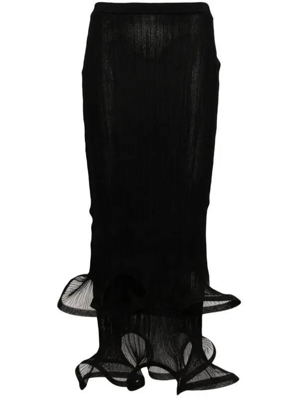 Simkhai Kelso Ruffle-detail Skirt - Black