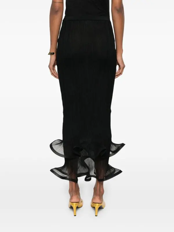 Simkhai Kelso Ruffle-detail Skirt - Black
