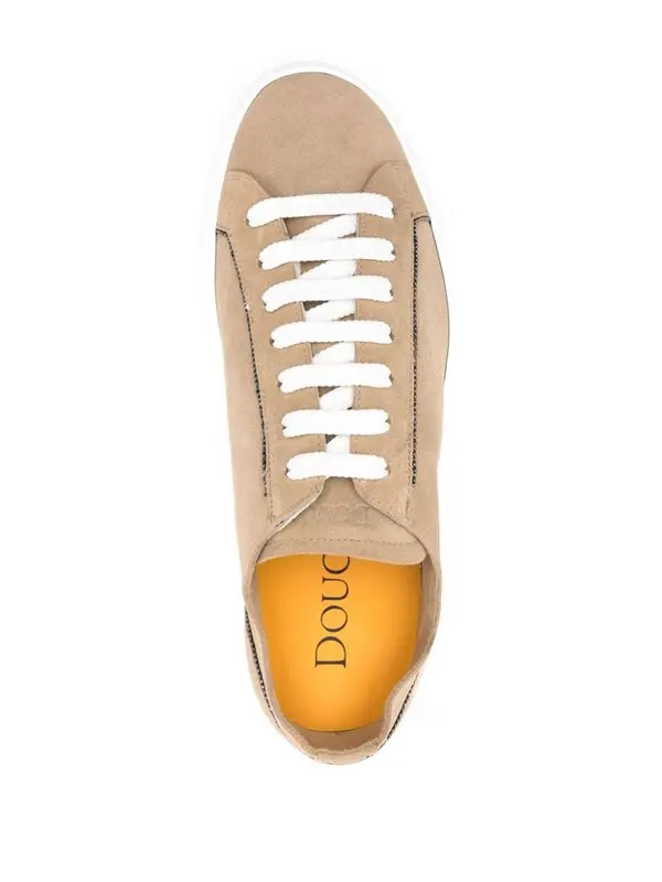 DOUCAL'S Monili Chain-detail Suede Sneakers - Neutrals