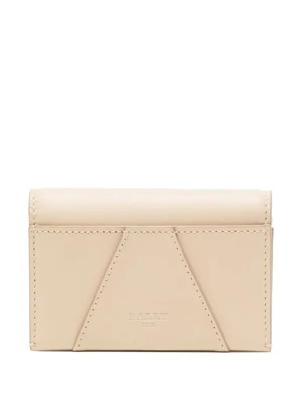 Bally Annye Leather Card Holder - Neutrals