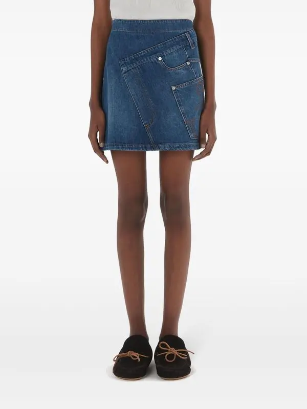 JW Anderson Twisted Denim Mini Skirt - Blue