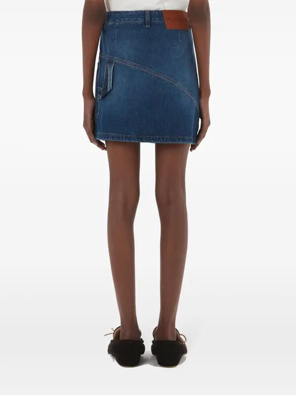 JW Anderson Twisted Denim Mini Skirt - Blue