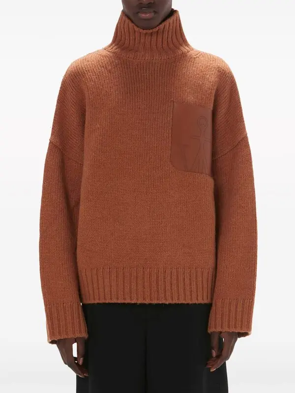 JW Anderson Anchor-logo Ribbed-knit Jumper