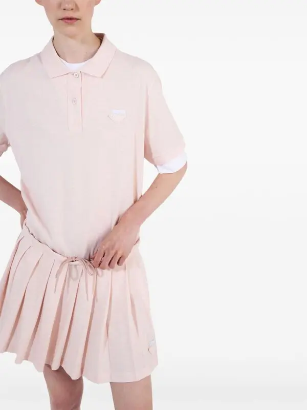 Prada Piqué Pleated Mini-skirt - Pink