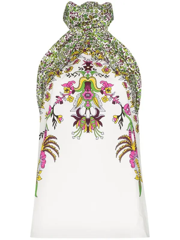 Givenchy Floral-print Halterneck Top