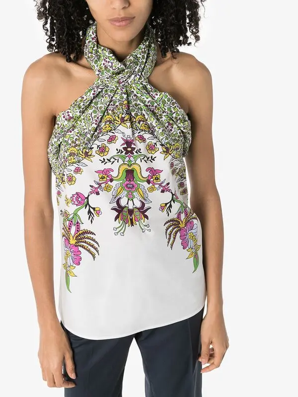 Givenchy Floral-print Halterneck Top