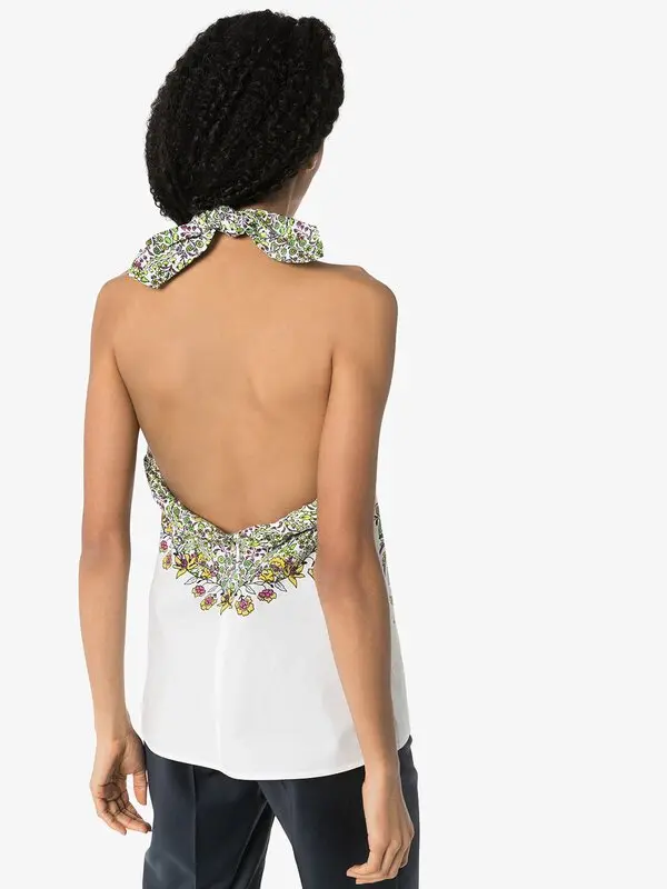 Givenchy Floral-print Halterneck Top
