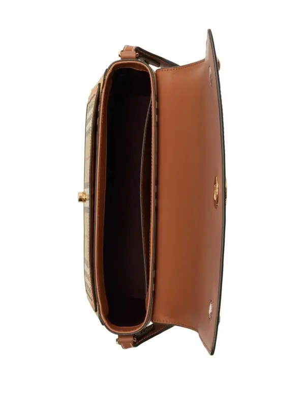 Burberry Check Pattern Crossbody Bag - Neutrals