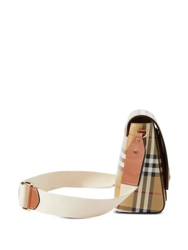 Burberry Check Pattern Crossbody Bag - Neutrals