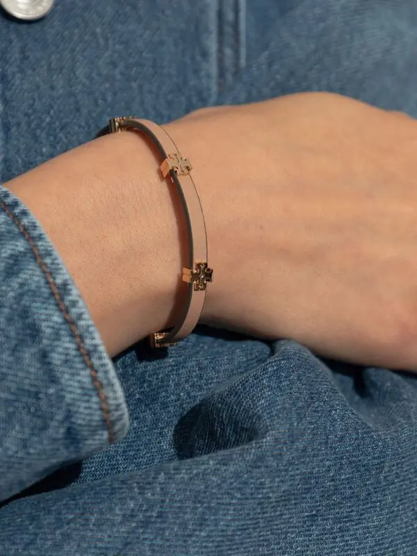 Tory Burch Icon Bracelet With Double T Motif - Neutrals