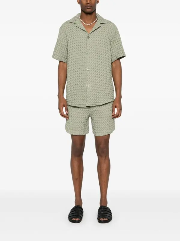OAS Company Mid-rise Deck Shorts - Green