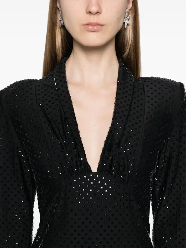 SELF-PORTRAIT Rhinestone-embellished Mini Dress