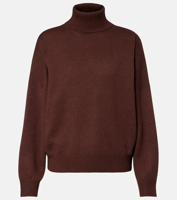 Brunello Cucinelli Monili Cashmere Turtleneck Sweater - Brown
