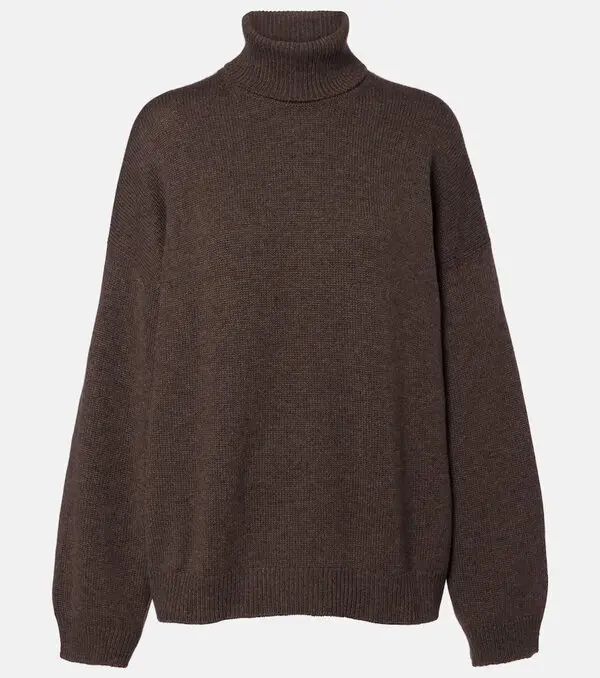 Brunello Cucinelli Monili Cashmere Turtleneck Sweater - Brown