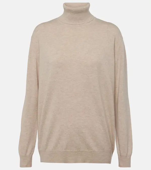 Brunello Cucinelli Cashmere Turtleneck Sweater - Neutrals
