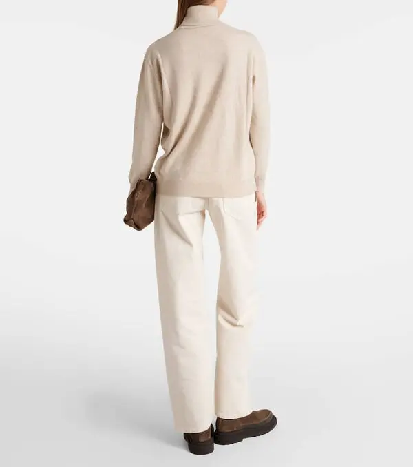 Brunello Cucinelli Cashmere Turtleneck Sweater - Neutrals