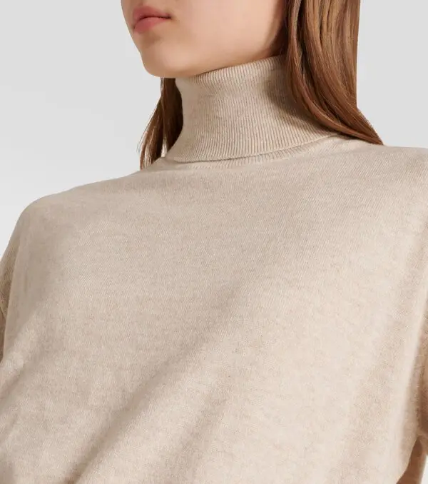 Brunello Cucinelli Cashmere Turtleneck Sweater - Neutrals