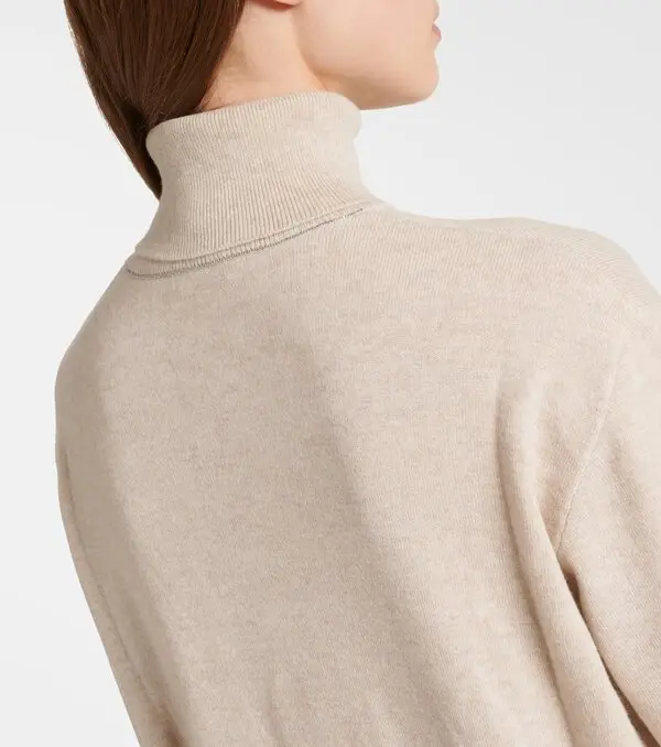 Brunello Cucinelli Cashmere Turtleneck Sweater - Neutrals