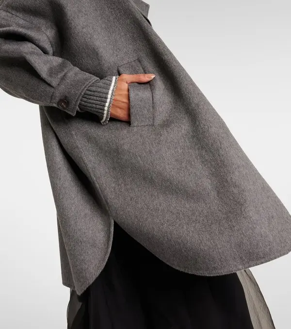 Brunello Cucinelli Oversized Cashmere Car Coat