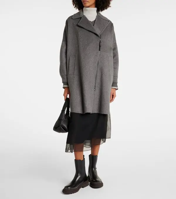 Brunello Cucinelli Oversized Cashmere Car Coat