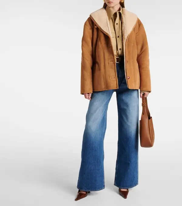 BLAZÉ MILANO Tatoosh Shearling-lined Suede Jacket