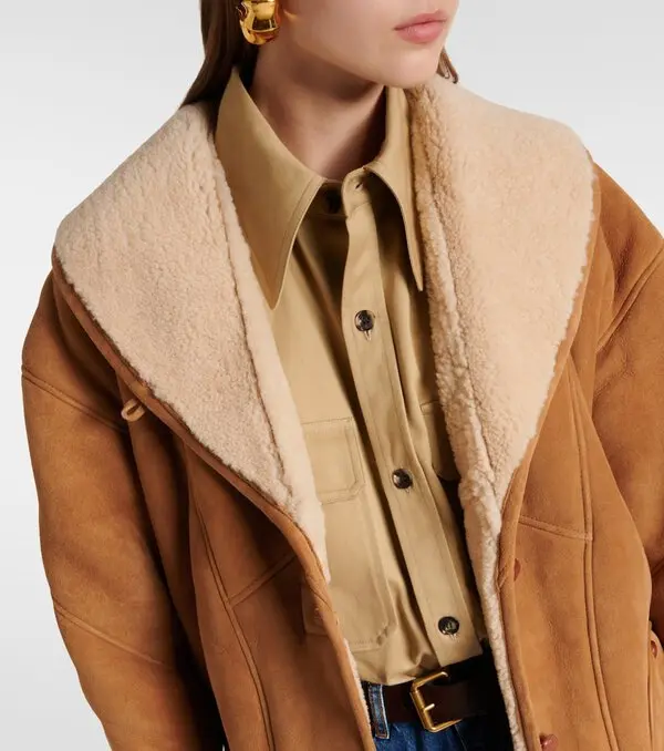 BLAZÉ MILANO Tatoosh Shearling-lined Suede Jacket