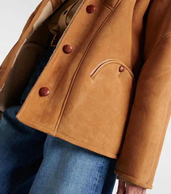 BLAZÉ MILANO Tatoosh Shearling-lined Suede Jacket