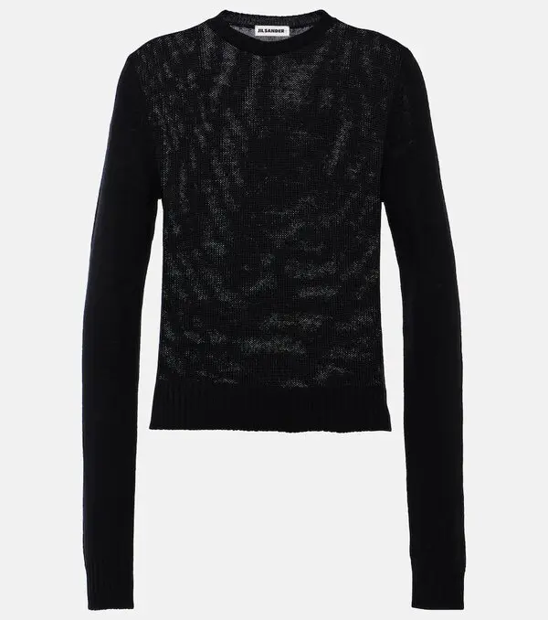JIL SANDER Wool Sweater - Black